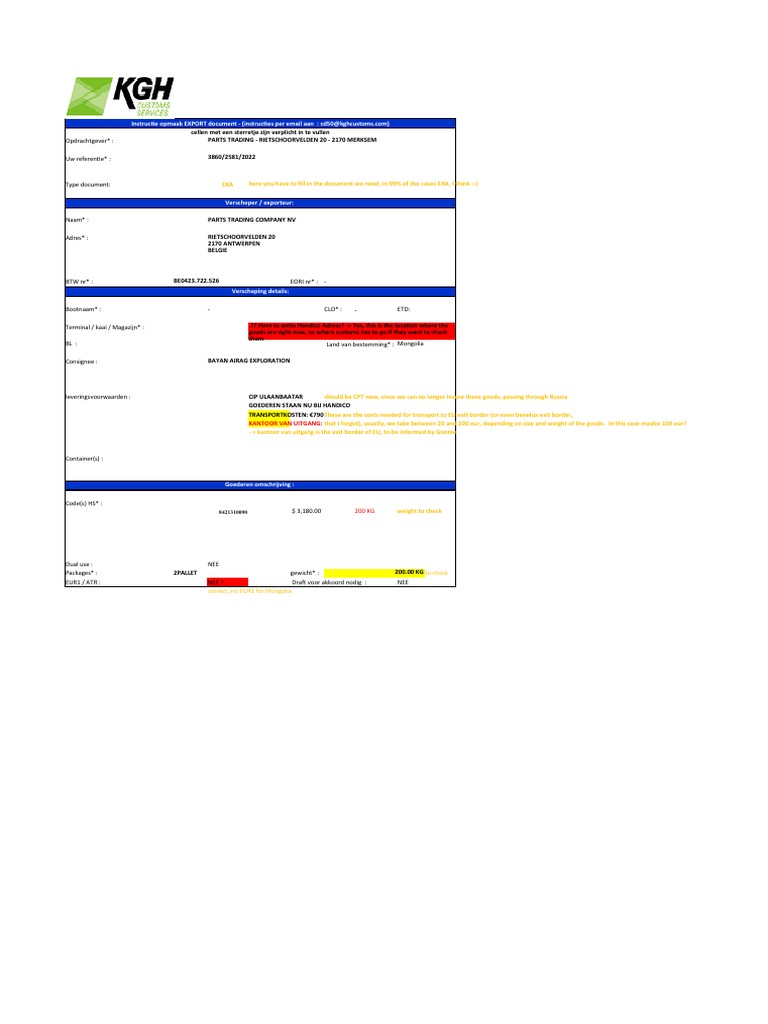 Uitklaring EAX Model | PDF