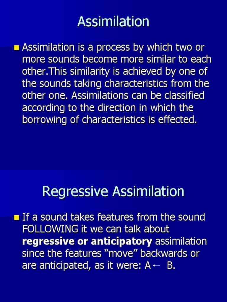 Assimilation | PDF | Human Voice | Human Communication