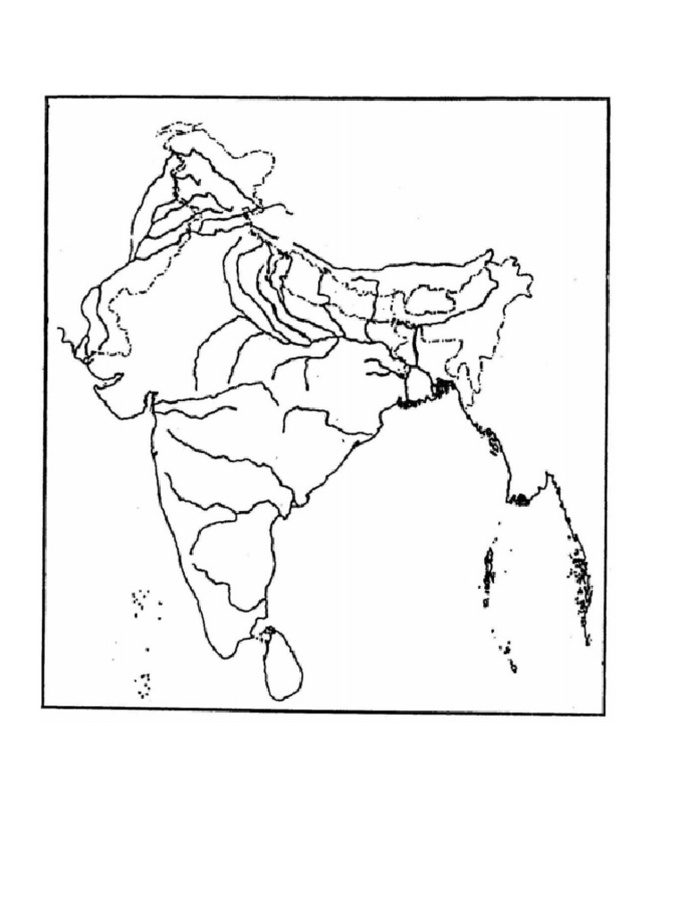 Outline Map of India | PDF