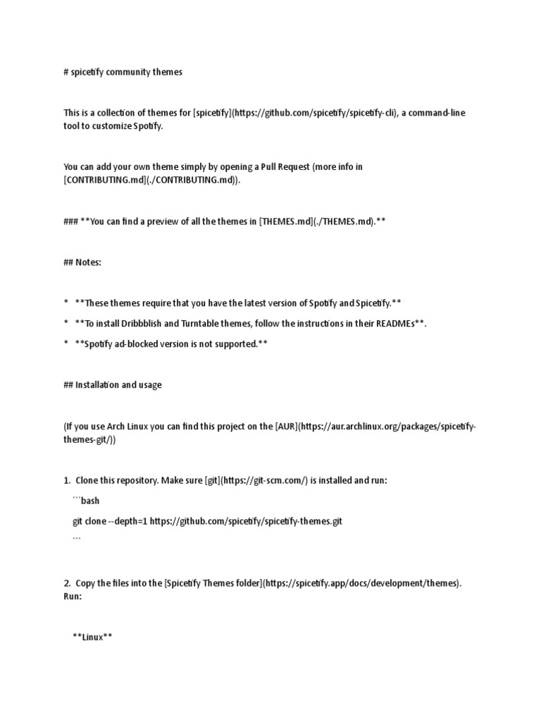 Spicetify Community Themes | PDF | Software | Free Software