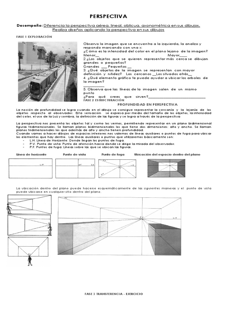 Guia Perspectiva en El Dibujo | PDF | Perspectiva (Gráfica) | Tecnicas artisticas