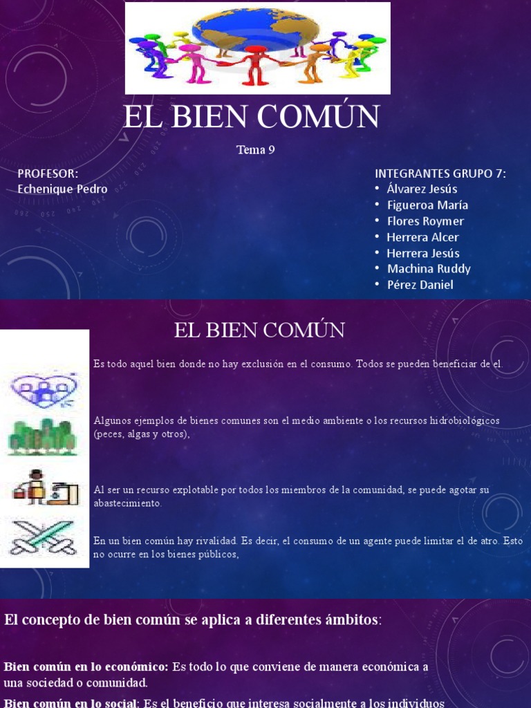 Diapositiva Filosofia Tema 9. Bien Comun | PDF