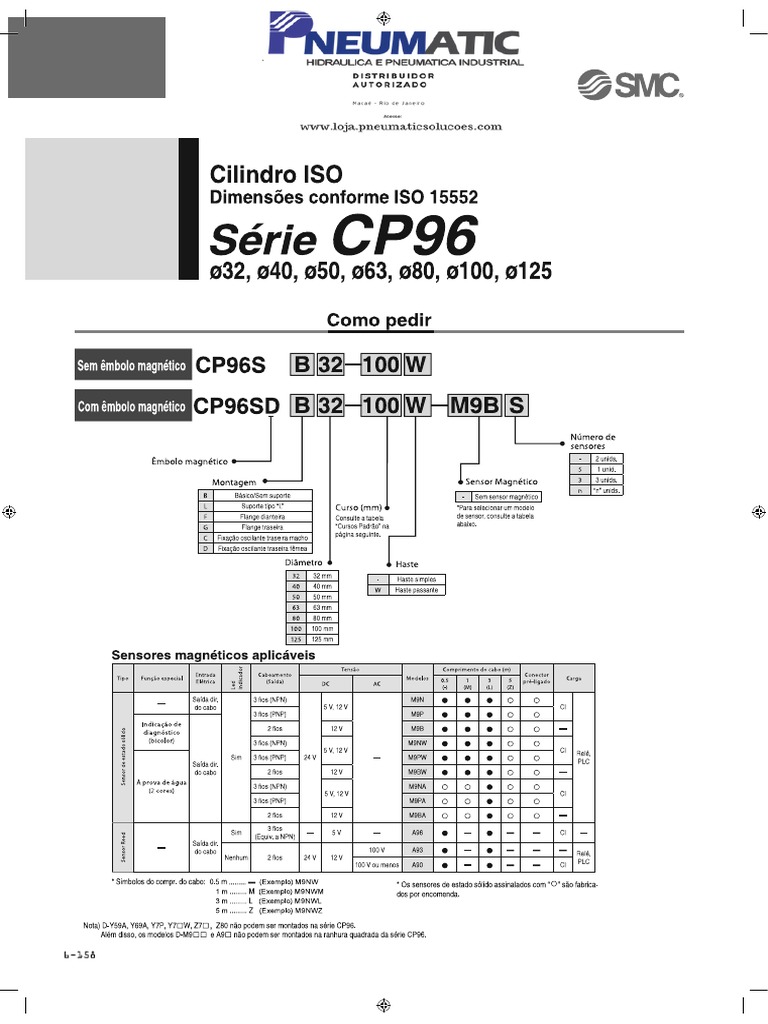 Pistao Pneumatico SMC c96 1 | PDF