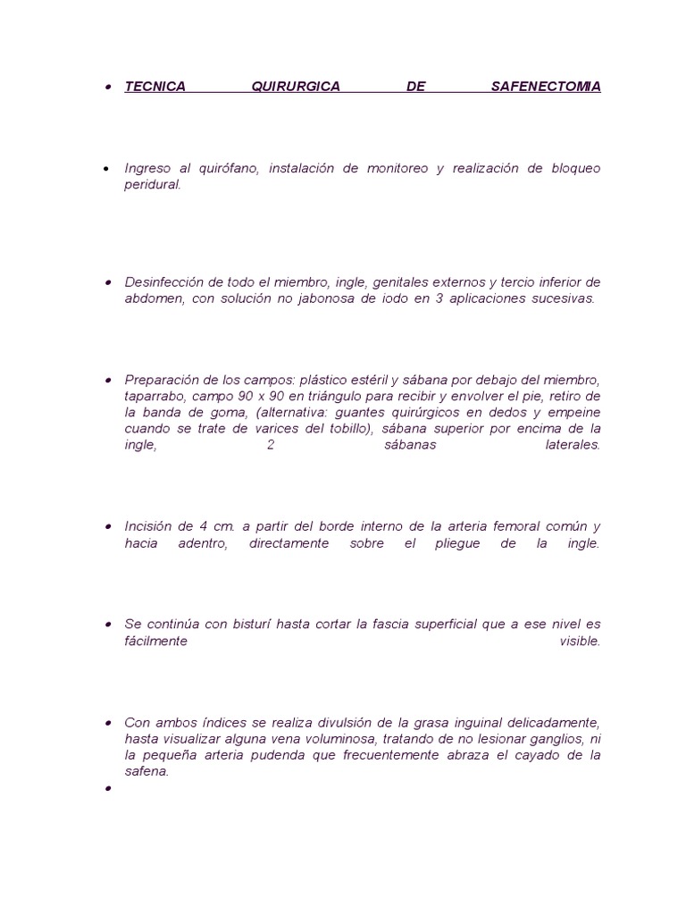 SAFENECTOMIA | PDF | Abdomen | Especialidades Medicas
