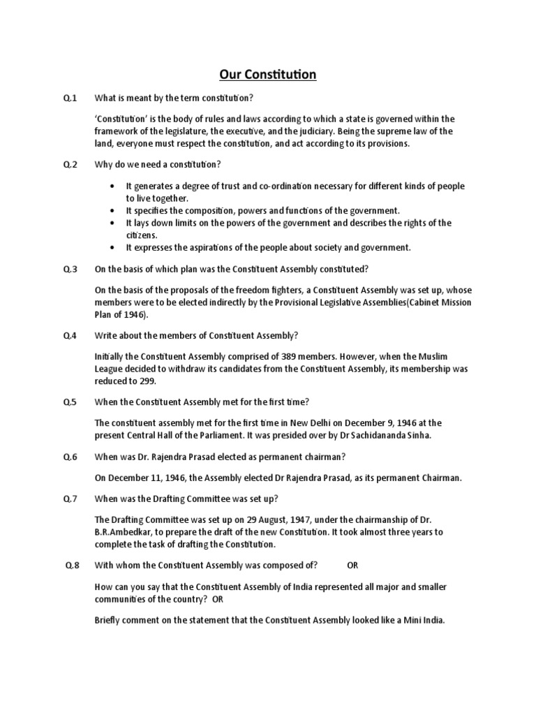 Our Constitution | PDF | Political Science | Government