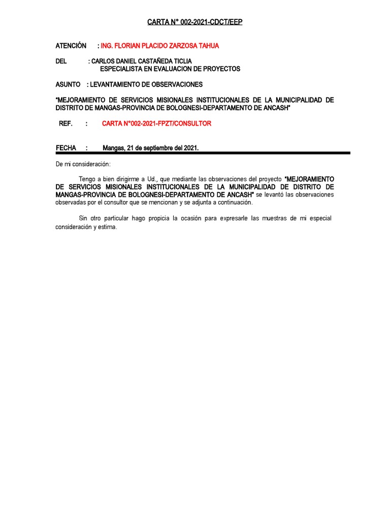 Levantamiento de Observaciones CDCT 002 | PDF | Negocios | Finanzas y ...