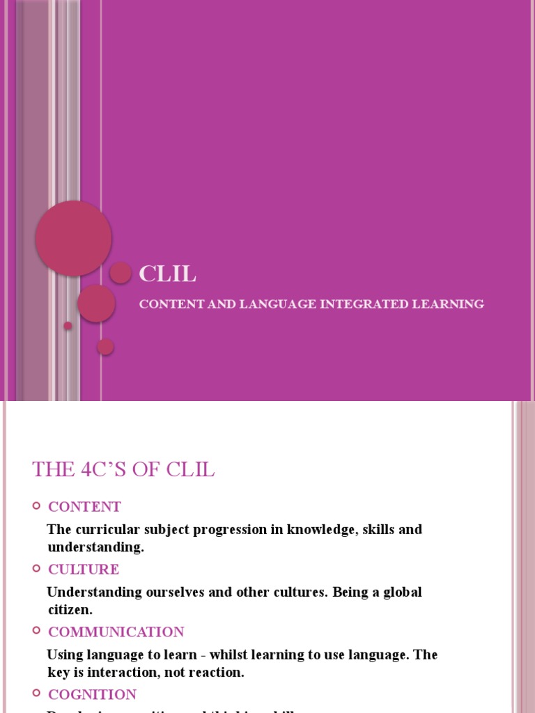CLIL Prezentacja | PDF