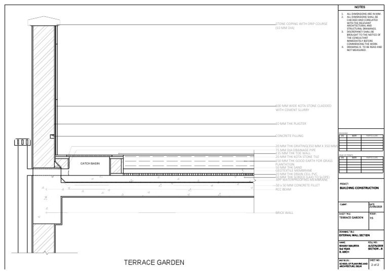 Terrace Garden Layout2 | PDF | Building Technology | Civil Engineering