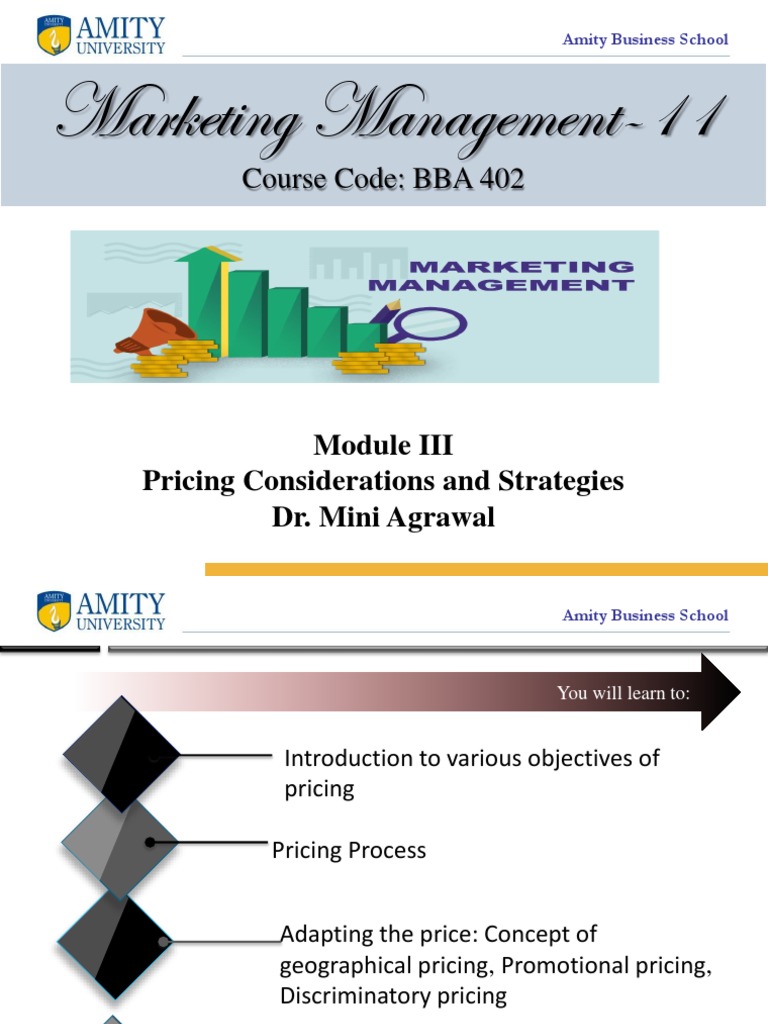BBA402 Module III | PDF | Pricing | Price Discrimination