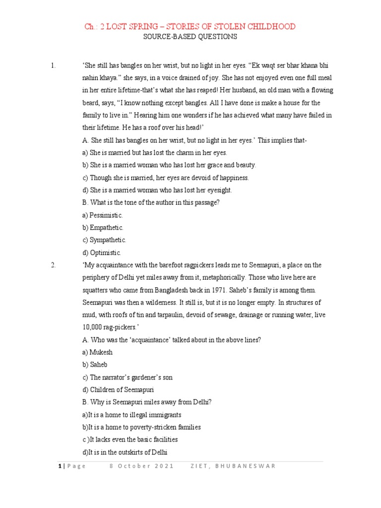 CH 2 CBQ | PDF | Language Arts & Discipline | Home & Garden