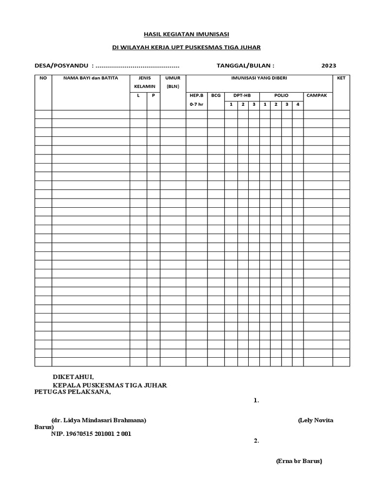 Imunisasi Dan Sweeping Imunisasi | PDF
