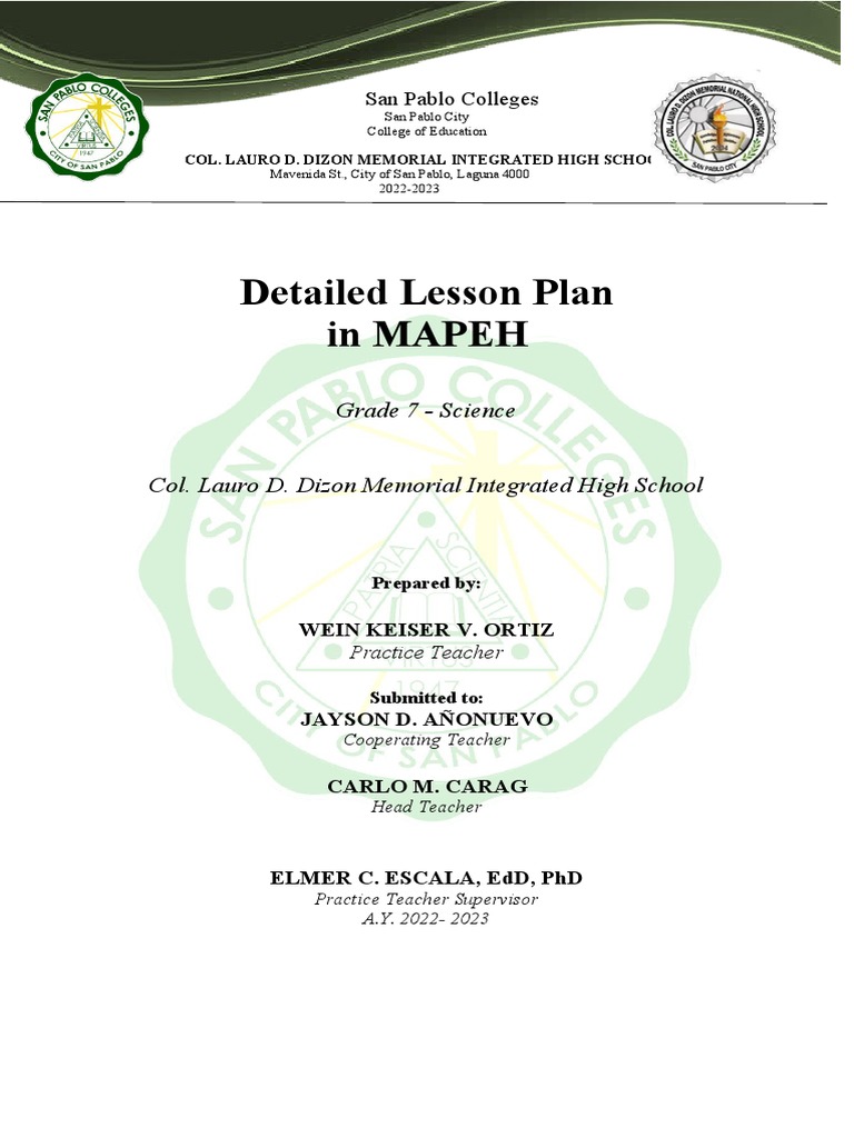 MAPEH Lesson Plan on Noncommunicable Diseases | PDF | Cancer | Diabetes