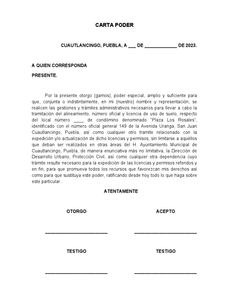 Carta Poder | PDF