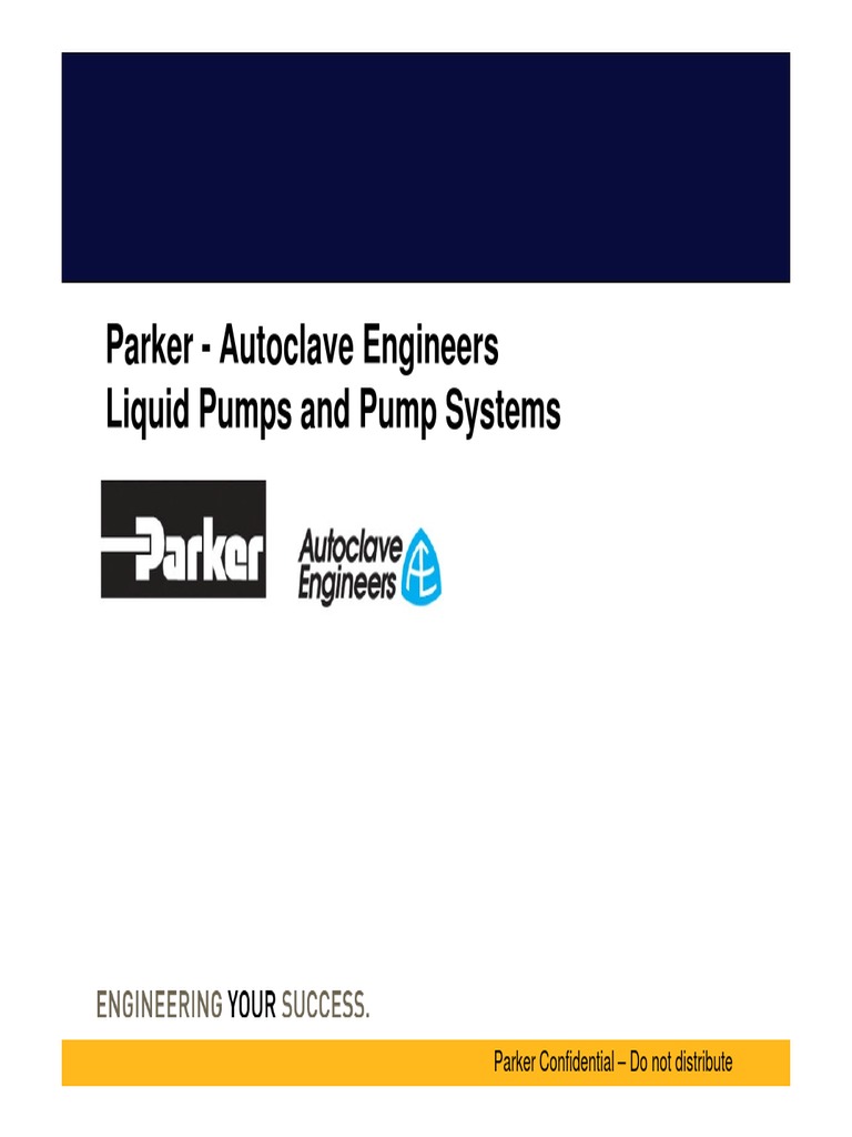 Autoclave Pumps Overview | PDF | Pump | Valve