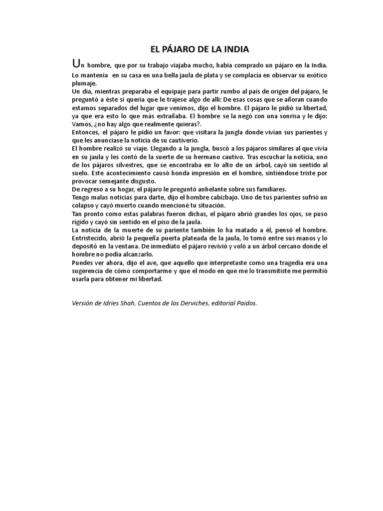 El Pájaro de La India | PDF