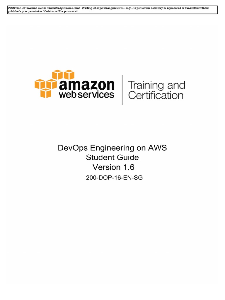 Devops Engineering Aws Student-Guide-1.6 | PDF | Intellectual Works ...