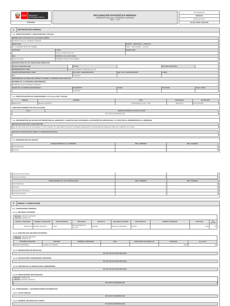 ESTAMIN Eugenio Abril23 | PDF | Naturaleza | Minerales