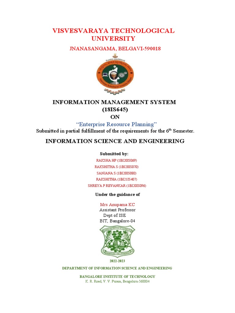 Ims Report | PDF | Enterprise Resource Planning | Cloud Computing