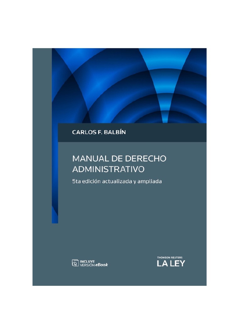 Manual de Derecho Administrativo. 2021. Carlos Balbin | Descargar ...