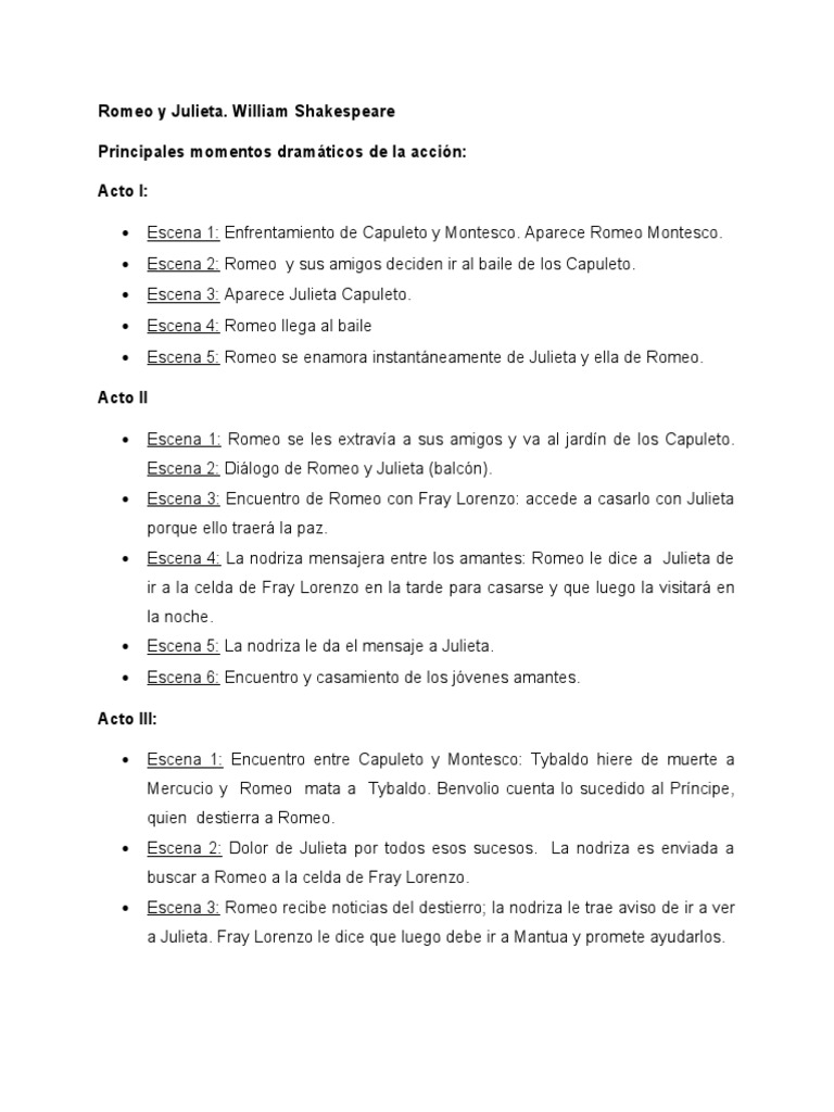 Guía. Romeo y Julieta | PDF | Romeo y Julieta | Tragedias de Shakespeare