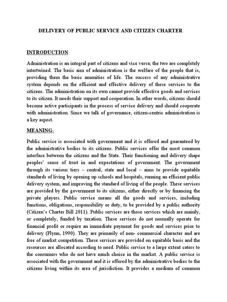 Effective Public Service Delivery in India | PDF | Governance | Economies