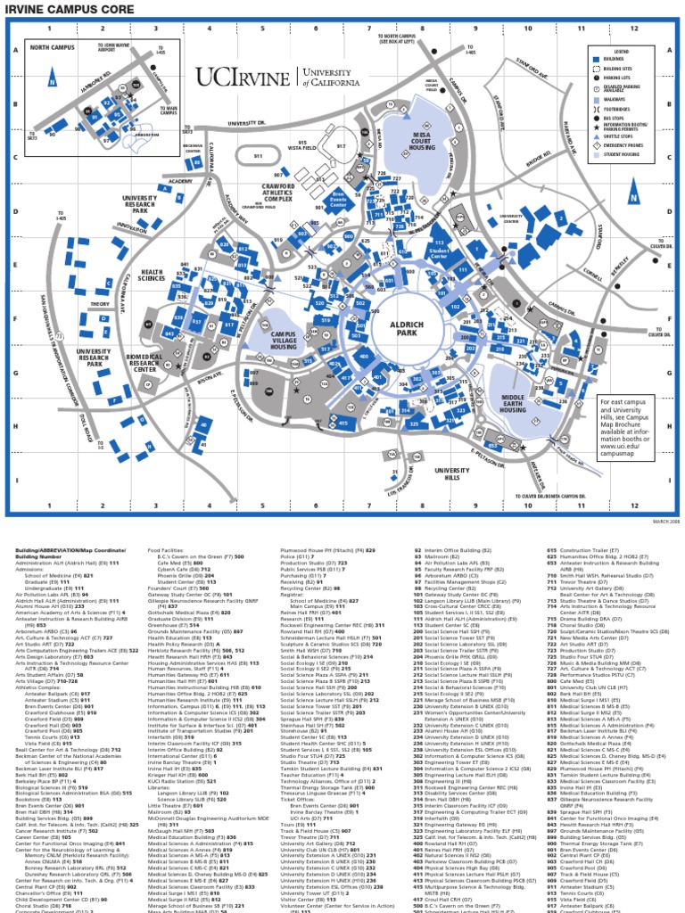 UCI 08 Map Campus Core | PDF | Science