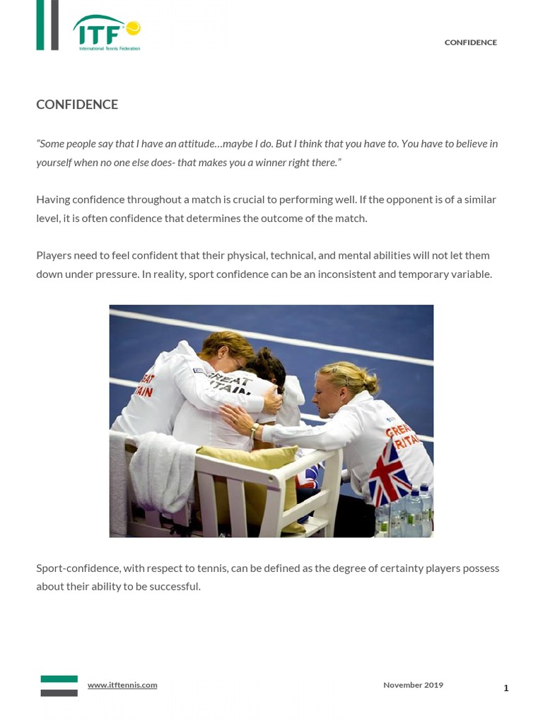 Boosting Tennis Confidence Strategies | PDF | Psychological Theories ...