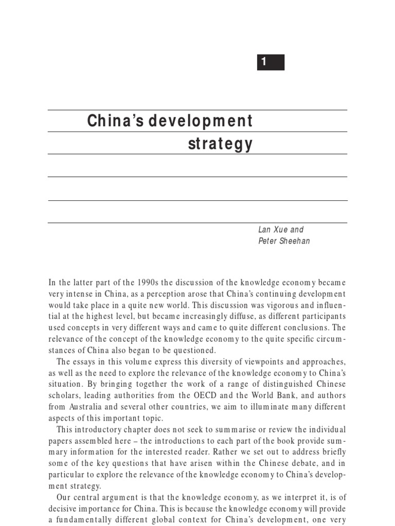 China Development Strategy | PDF | Economic Growth | Globalization