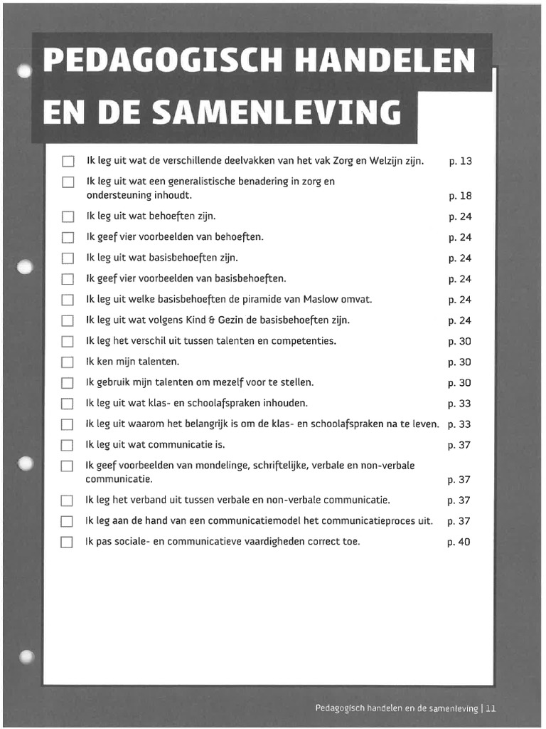 Ingevulde Cursus Pedagogisch Handelen | PDF