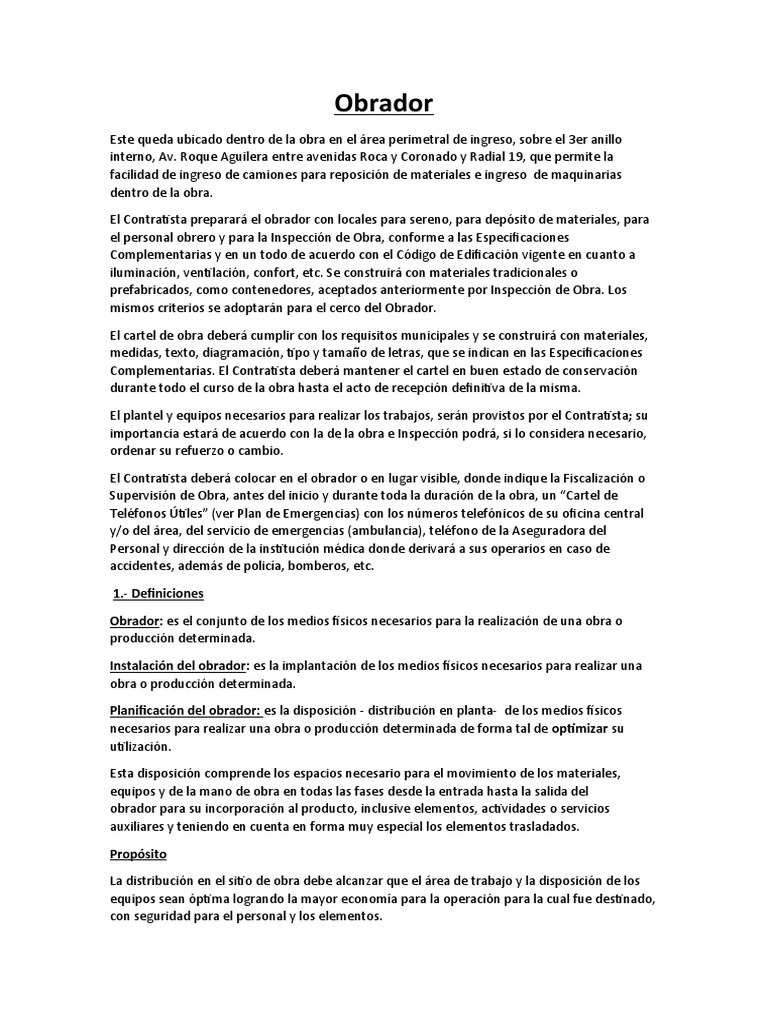 Obrador | PDF | Transporte | Planificación