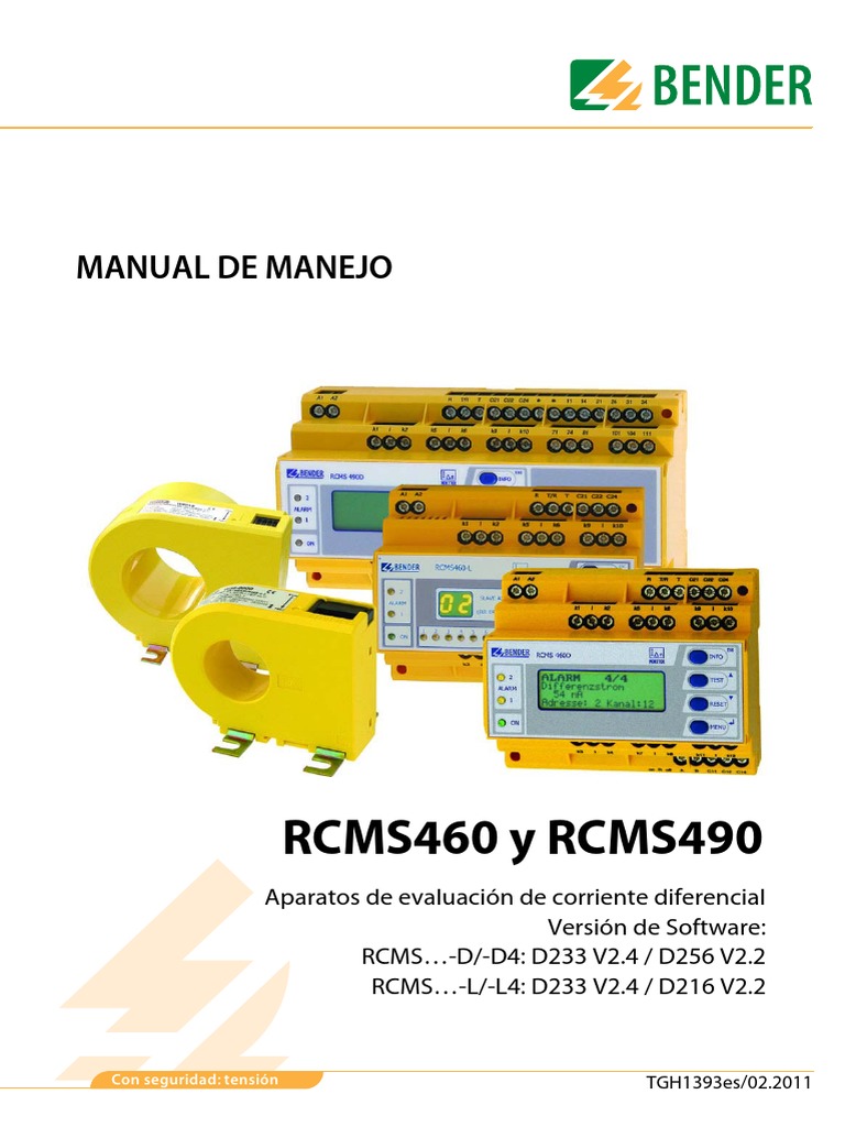 RCMS460-490 TGH Es | PDF | Transformador | Corriente eléctrica