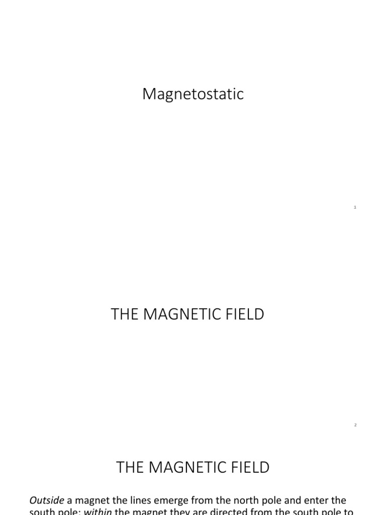 Magnetostatics & Maxwell Eq New Slides | PDF | Magnetic Field | Force