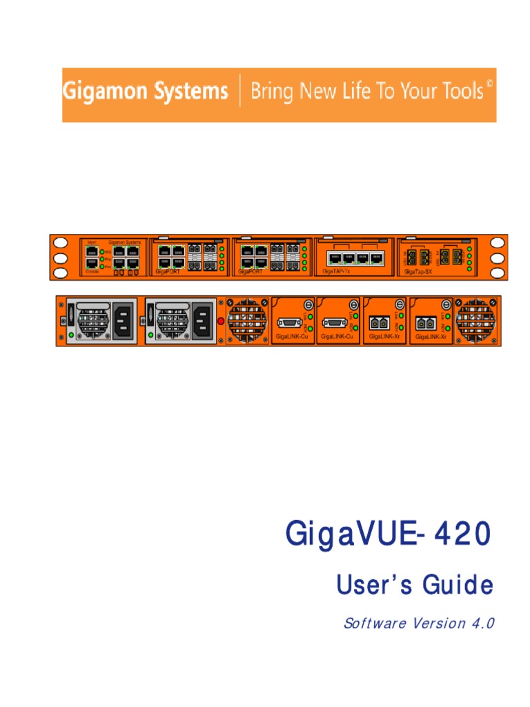 Gigavue 420 | PDF | Computer Networking | System Software