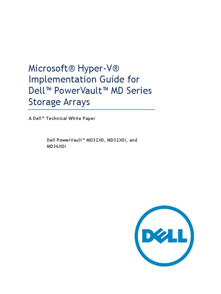 HyperV Implementation On PowerVault MD Series Storage Arrays | PDF | Hyper V | Computer Cluster