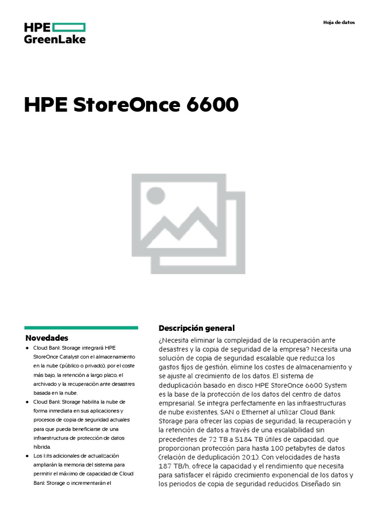 HPE StoreOnce 6600 | Descargar gratis PDF | Computación en la nube ...