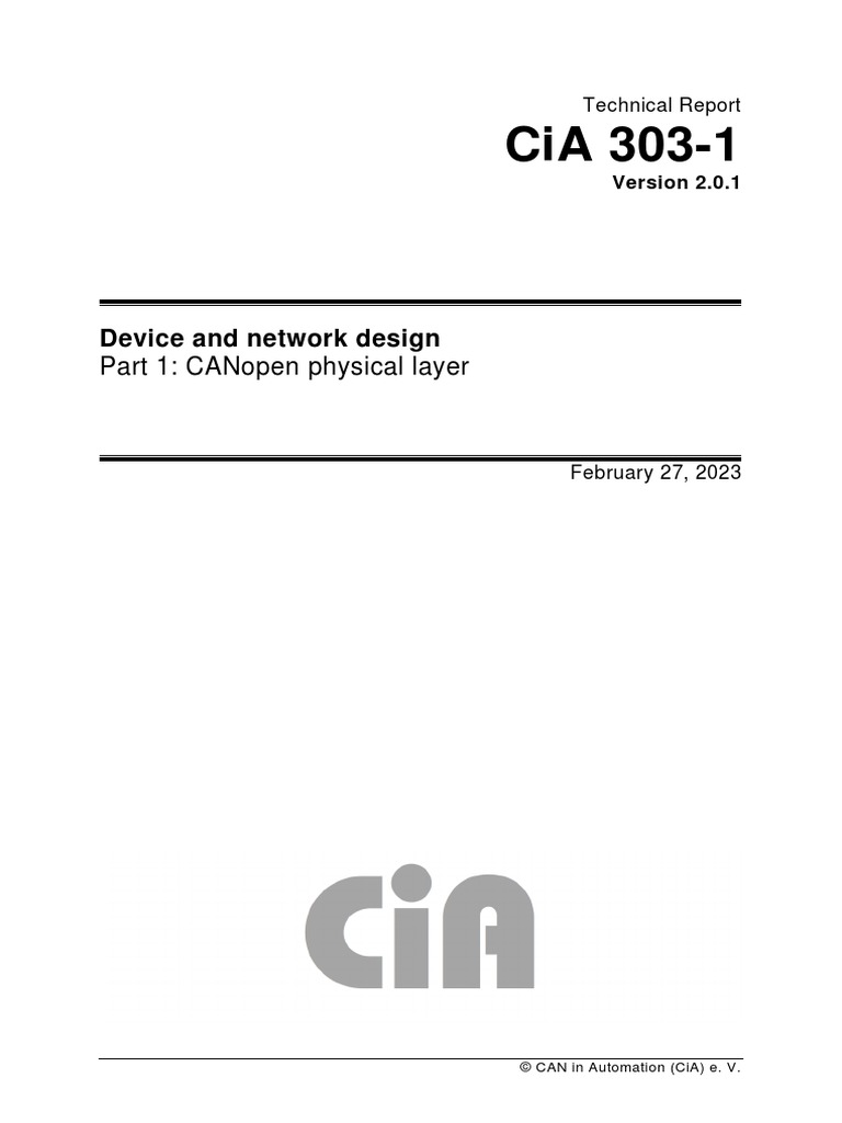 Device and Network Design: Part 1: Canopen Physical Layer | Download Free PDF | Electrical ...