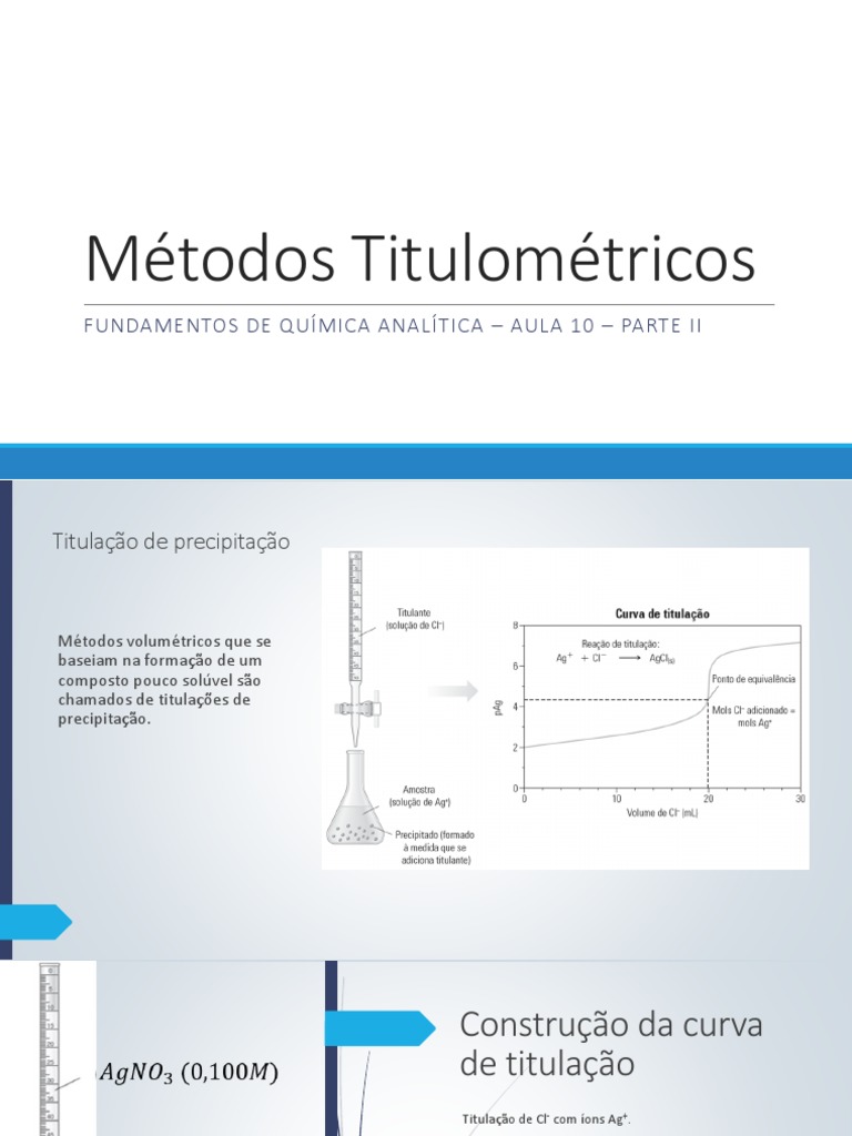 Aula 10 - Métodos Titulométricos - Parte II | PDF | Titulação | Química