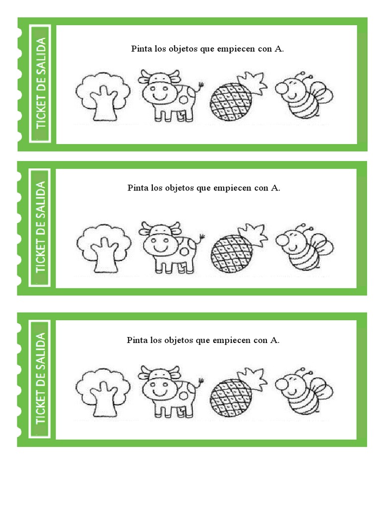 Ticket de salida para niños | PDF