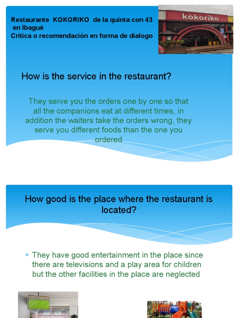 Restaurant Review: KOKORIKO Ibagué | PDF | Cooking, Food & Wine | Home ...