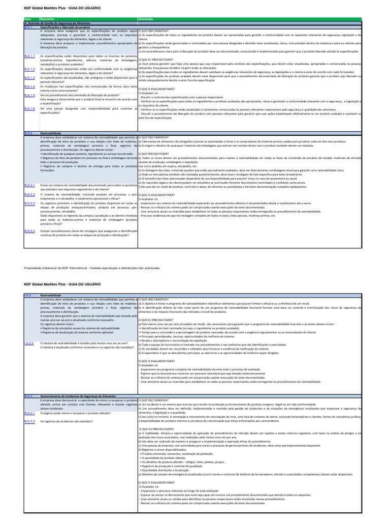NSF Global Markets Plus - Guia Do Usuário | PDF | Embalagem e rotulagem ...