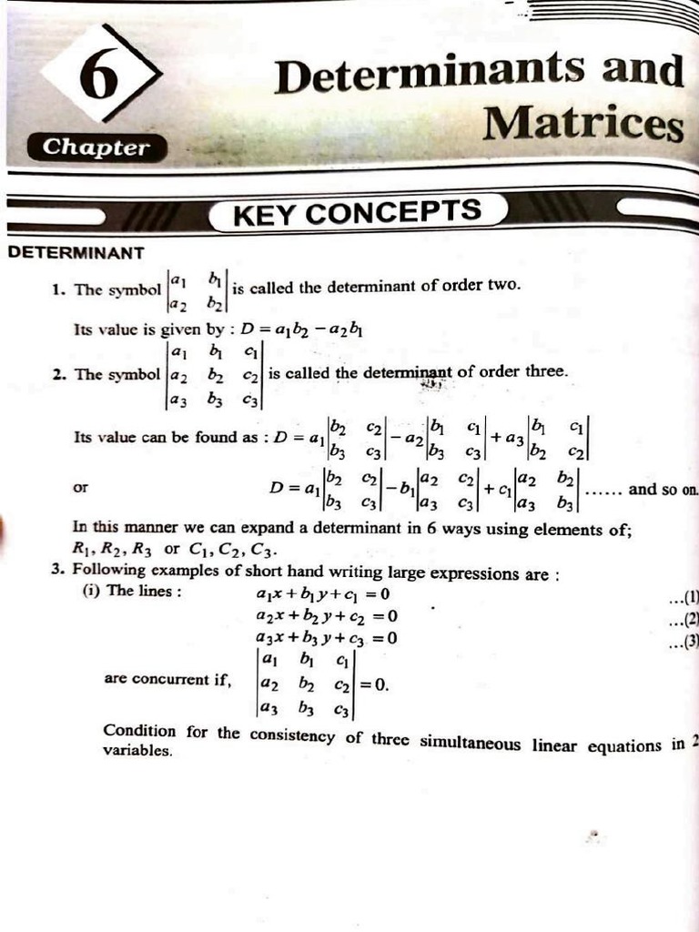 Matrices and Determinant | PDF