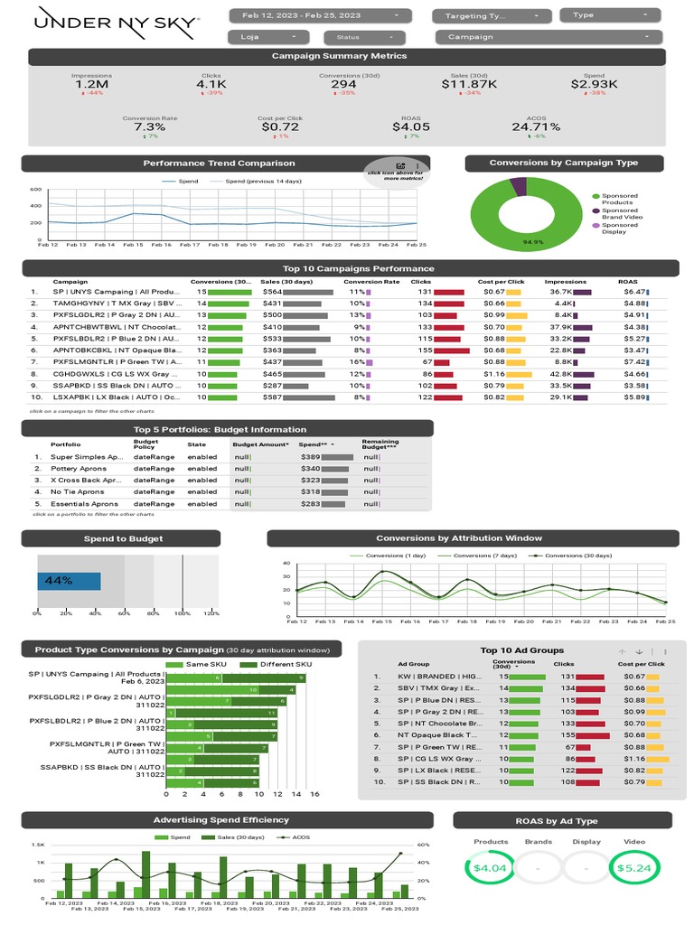 UNYS Amazon PPC Report | Download Free PDF | Digital Marketing | World Wide Web