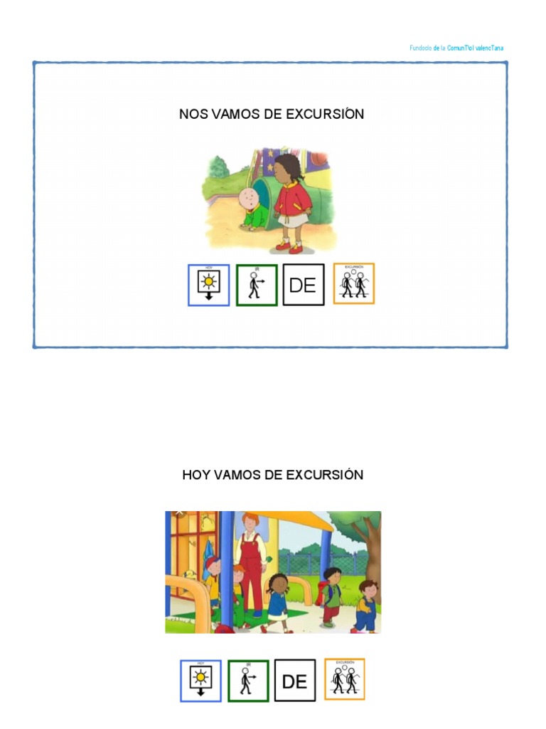 Cuento Nos Vamos de Excursión | PDF