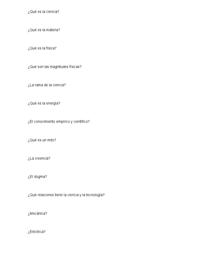 Cuestionario de 50 Preguntas de Ciencia | PDF