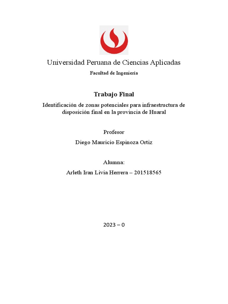 Trabajo Final | PDF | Residuos | Vertedero