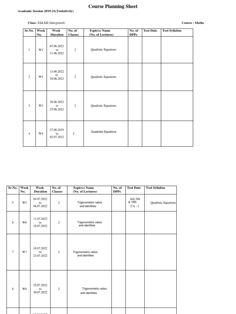 Zeal Maths Planner (Integrated) | PDF | Integral | Mathematical Analysis