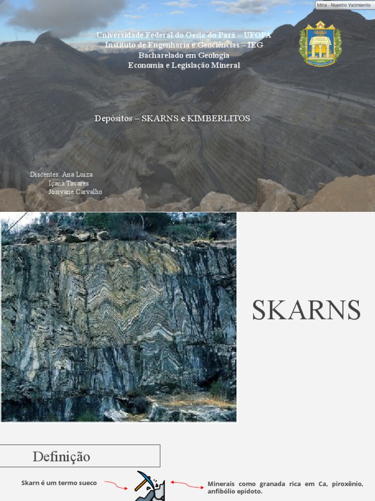 Skarns e Kimberlitos | PDF | Rochas (Geologia) | Minerais