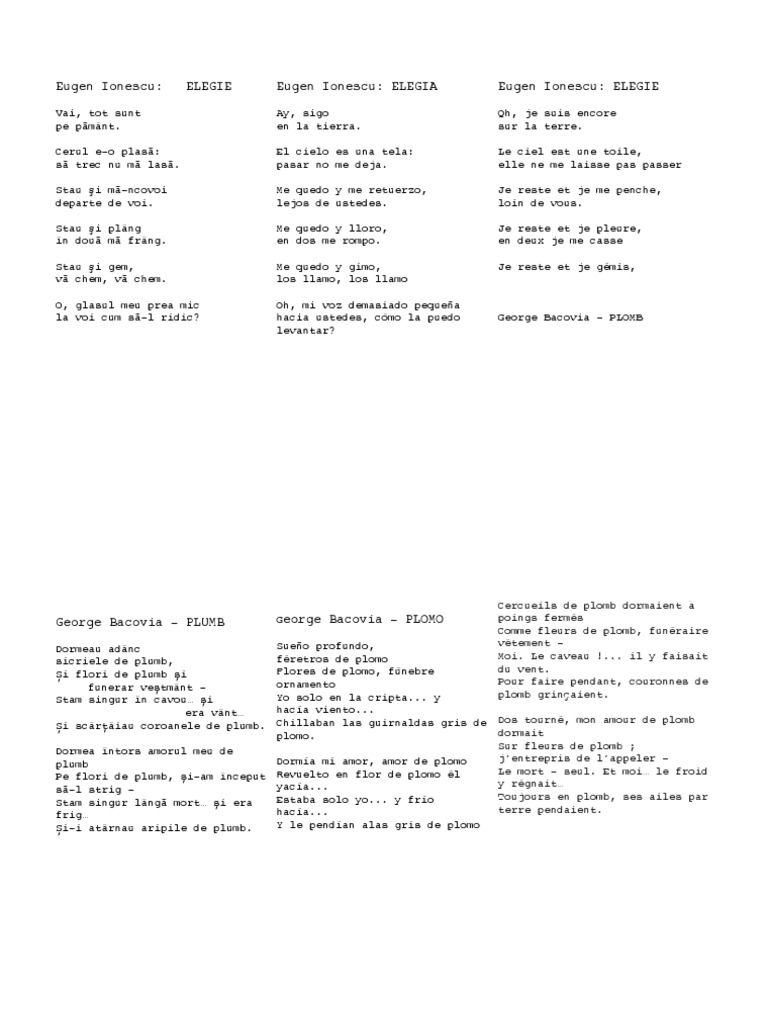 Romanian Poems | PDF