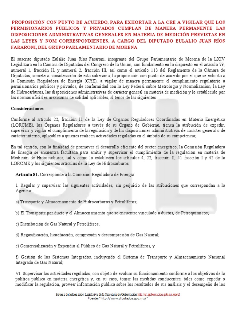 Diputados Mod Acuerdos A-008 y A-009 CRE 26-Nov-2019 | PDF | Calidad ...