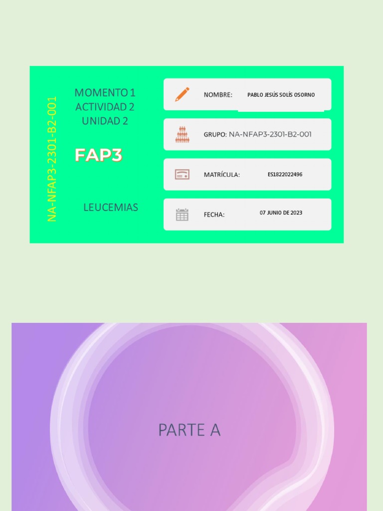 Nfap3 - U2 - A2 - M1 - Paso | PDF | Leucemia | Hematopoyesis